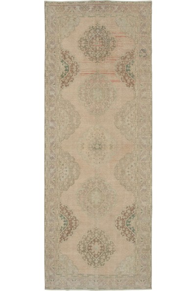 Zile Vintage Bej 145X393 cm Geleneksel Oryantal Yün-Pamuk El Dokuma Alan Halısı Zile Vintage Bej 145X393 cm Geleneksel Oryantal Yün-Pamuk El Dokuma Alan Halısı