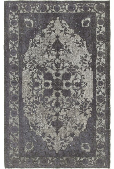 Bespoky Carved Gri 172X268 cm Geleneksel Oryantal Yün-Pamuk El Dokuma Alan Halısı