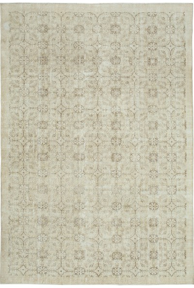 Bespoky Vintage Xl Bej 217X313 cm Geleneksel Oryantal Yün-Pamuk El Dokuma Alan Halısı