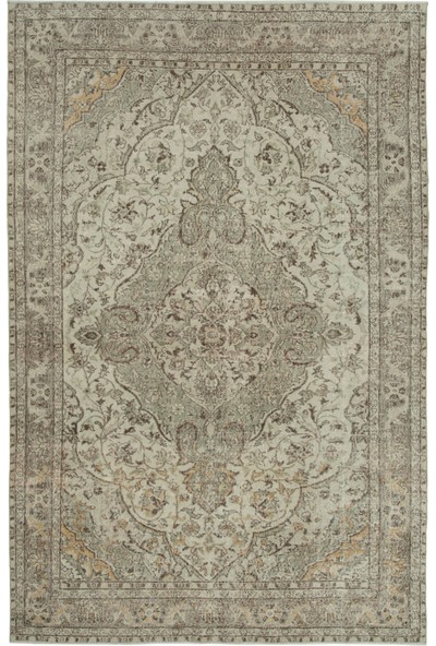 Bespoky Vintage Xl Bej 217X329 cm Geleneksel Oryantal Yün-Pamuk El Dokuma Alan Halısı