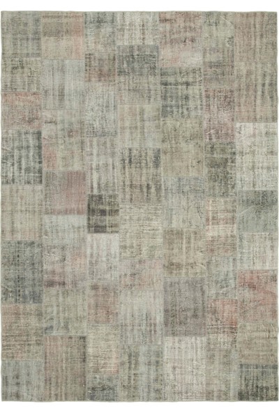 Bespoky Fourtypatch Gri 250X352 cm Patchwork Yün-Pamuk El Dokuma Alan Halısı Bespoky Fourtypatch Gri 250X352 cm Patchwork Yün-Pamuk El Dokuma Alan Halısı