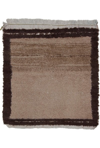 Bespoky Tulu Bej 93X102 cm Göçebe Yün-Pamuk El Dokuma Alan Halısı