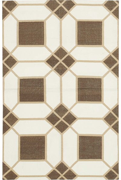 Bespoky Dhurrie Kahve 107X163 cm Geometrik Yün-Pamuk El Dokuma Kilim Alan Halısı Bespoky Dhurrie Kahve 107X163 cm Geometrik Yün-Pamuk El Dokuma Kilim Alan Halısı