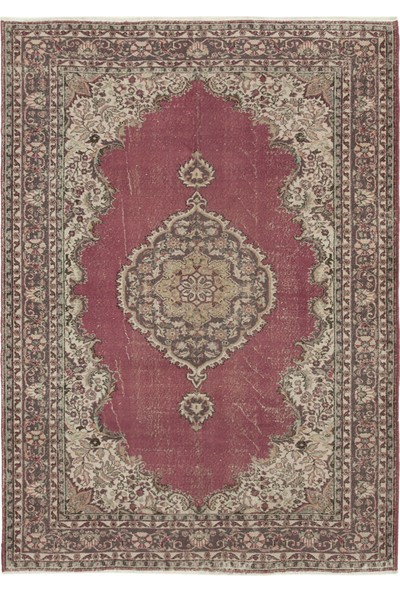 Bespoky Vintage Xl Bej 217X314 cm Geleneksel Oryantal Yün-Pamuk El Dokuma Alan Halısı