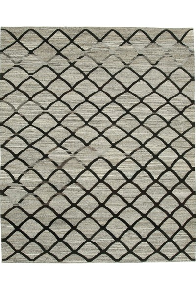 Bespoky Mohair Gri 257X317 cm Göçebe Yün-Pamuk El Dokuma Kilim Alan Halısı