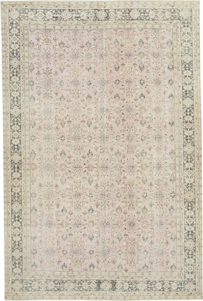 Kayseri Bej 205X306 cm Geleneksel Oryantal Yün-Pamuk El Dokuma Alan Halısı