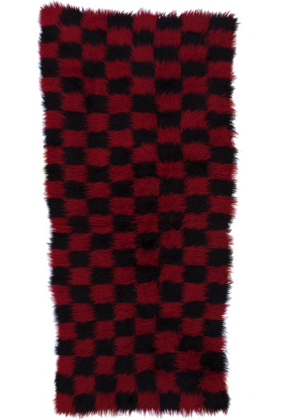 Tulu Kırmızı 123X251 cm Göçebe Yün-Pamuk El Dokuma Alan Halısı