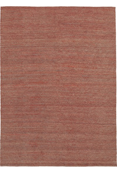 Bespoky Zollanvari Kırmızı 220X305 cm Düz Yün-Pamuk El Dokuma Kilim Alan Halısı