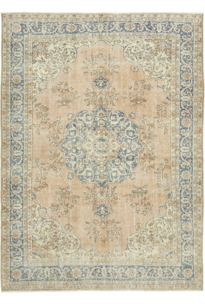 Bespoky Vintage Xl Bej 232X320 cm Geleneksel Oryantal Yün-Pamuk El Dokuma Alan Halısı