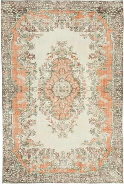 Bespoky Vintage Bej 204X303 cm Geleneksel Oryantal Yün-Pamuk El Dokuma Alan Halısı Bespoky Vintage Bej 204X303 cm Geleneksel Oryantal Yün-Pamuk El Dokuma Alan Halısı