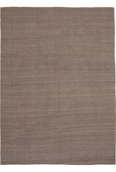 Bespoky Zollanvari Mor 270X375 cm Düz Yün-Pamuk El Dokuma Kilim Alan Halısı