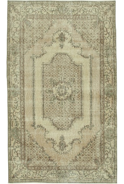 Bespoky Overdyed Bej 119X197 cm Nostaljik Boyalı Yün-Pamuk El Dokuma Alan Halısı