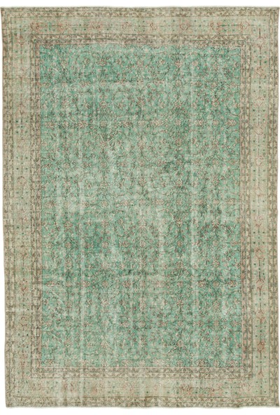 Bespoky Vintage Xl Bej 214X309 cm Geleneksel Oryantal Yün-Pamuk El Dokuma Alan Halısı