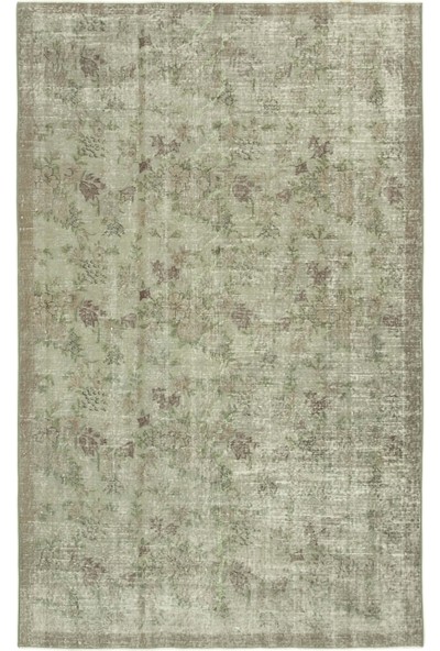 Bespoky Overdyed Gri 159X250 cm Nostaljik Boyalı Yün-Pamuk El Dokuma Alan Halısı