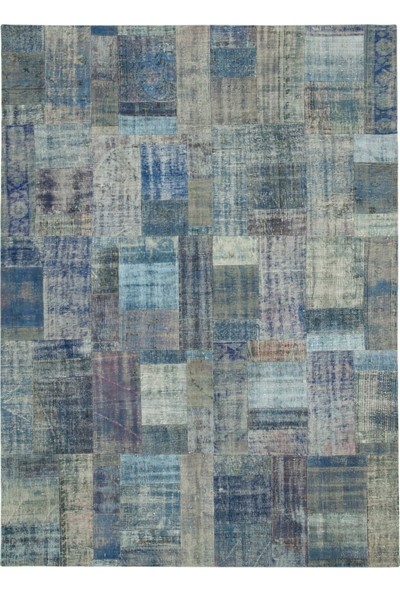 Bespoky Fourtypatch Mavi 251X349 cm Patchwork Yün-Pamuk El Dokuma Alan Halısı Bespoky Fourtypatch Mavi 251X349 cm Patchwork Yün-Pamuk El Dokuma Alan Halısı