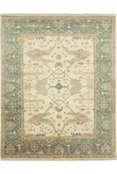 Bespoky Oushak Xl Bej 243X304 cm Geleneksel Oryantal Yün-Pamuk El Dokuma Alan Halısı