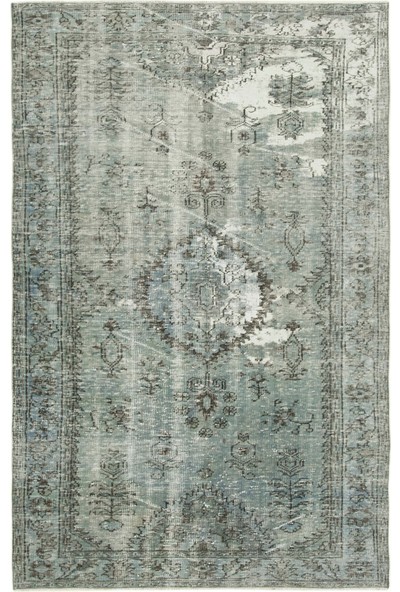 Bespoky Overdyed Mavi 164X246 cm Nostaljik Boyalı Yün-Pamuk El Dokuma Alan Halısı
