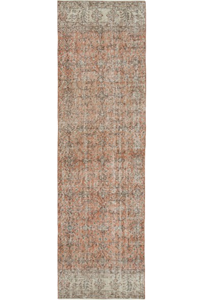 Bespoky Overdyed Turuncu 81X277 cm Nostaljik Boyalı Yün-Pamuk El Dokuma Alan Halısı