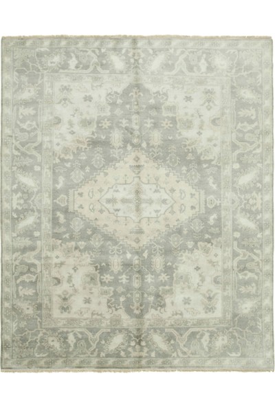 Bespoky Oushak Xl Gri 242X291 cm Geleneksel Oryantal Yün-Pamuk El Dokuma Alan Halısı Bespoky Oushak Xl Gri 242X291 cm Geleneksel Oryantal Yün-Pamuk El Dokuma Alan Halısı
