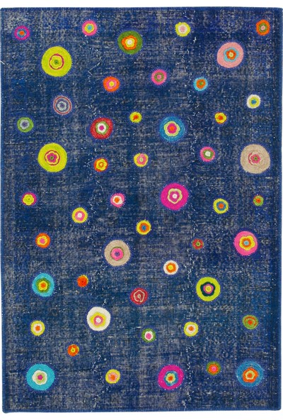 Bespoky Fourtypatch Mavi 152X219 cm Patchwork Yün-Pamuk El Dokuma Alan Halısı Bespoky Fourtypatch Mavi 152X219 cm Patchwork Yün-Pamuk El Dokuma Alan Halısı