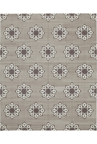 Bespoky Dhurrie Kahve 240X294 cm Geometrik Yün-Pamuk El Dokuma Kilim Alan Halısı Bespoky Dhurrie Kahve 240X294 cm Geometrik Yün-Pamuk El Dokuma Kilim Alan Halısı