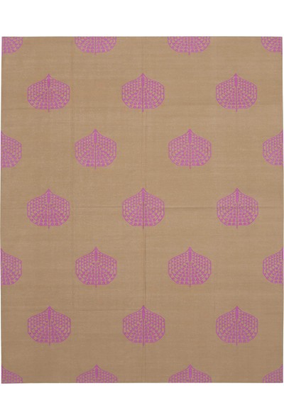 Bespoky Dhurrie Kahve 244X302 cm Geometrik Yün-Pamuk El Dokuma Kilim Alan Halısı Bespoky Dhurrie Kahve 244X302 cm Geometrik Yün-Pamuk El Dokuma Kilim Alan Halısı