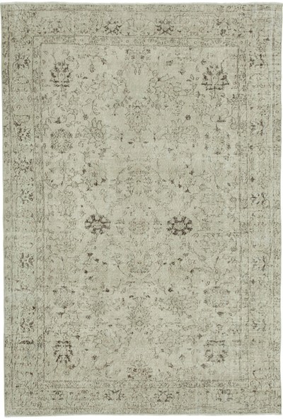 Bespoky Vintage Xl Bej 211X310 cm Geleneksel Oryantal Yün-Pamuk El Dokuma Alan Halısı