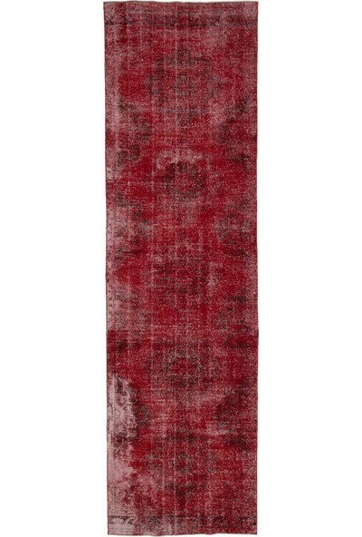 Bespoky Zile Overdyed Kırmızı 111X400 cm Geleneksel Oryantal Yün-Pamuk El Dokuma Alan Halısı Bespoky Zile Overdyed Kırmızı 111X400 cm Geleneksel Oryantal Yün-Pamuk El Dokuma Alan Halısı