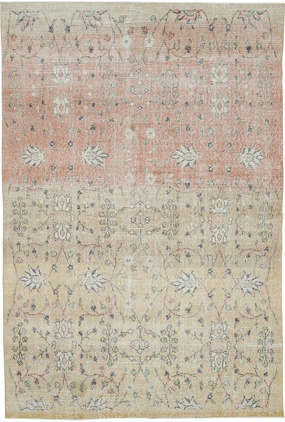 Bespoky Vintage Xl Bej 213X309 cm Geleneksel Oryantal Yün-Pamuk El Dokuma Alan Halısı