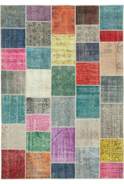 Bespoky Fourtypatch 206X300 cm Patchwork Yün-Pamuk El Dokuma Alan Halısı Bespoky Fourtypatch 206X300 cm Patchwork Yün-Pamuk El Dokuma Alan Halısı