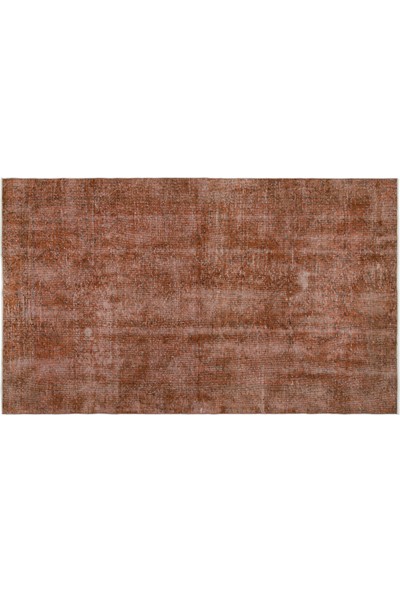 Bespoky Vintage Kahve 178X298 cm Nostaljik Yün Pamuk El Dokuma Alan Halısı