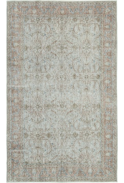 Bespoky Overdyed Gri 164X265 cm Nostaljik Boyalı Yün-Pamuk El Dokuma Alan Halısı