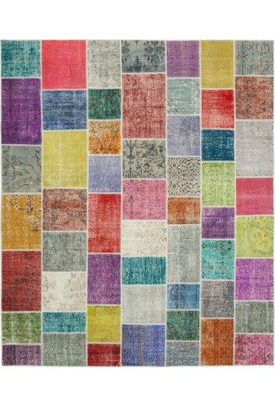 Bespoky Fourtypatch 251X300 cm Patchwork Yün-Pamuk El Dokuma Alan Halısı Bespoky Fourtypatch 251X300 cm Patchwork Yün-Pamuk El Dokuma Alan Halısı