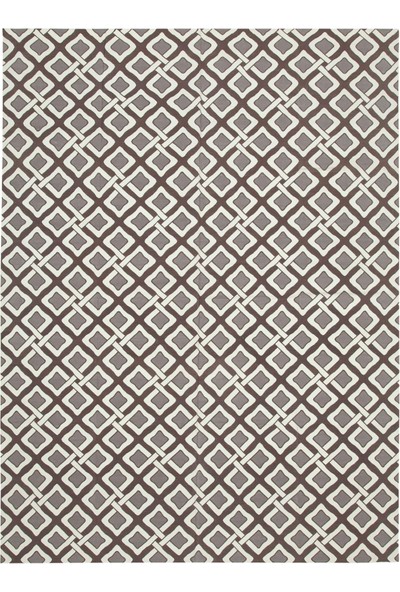 Bespoky Dhurrie Kahve 270X361 cm Geometrik Yün-Pamuk El Dokuma Kilim Alan Halısı Bespoky Dhurrie Kahve 270X361 cm Geometrik Yün-Pamuk El Dokuma Kilim Alan Halısı