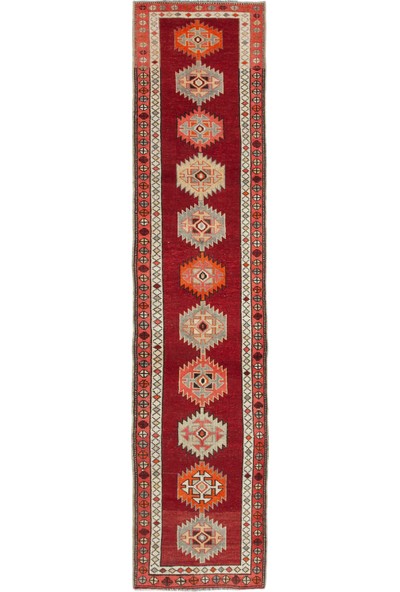 Bespoky Kherki Kırmızı 89X426 cm Geleneksel Oryantal Yün-Pamuk El Dokuma Alan Halısı Bespoky Kherki Kırmızı 89X426 cm Geleneksel Oryantal Yün-Pamuk El Dokuma Alan Halısı
