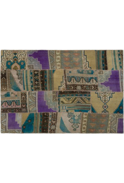 Bespoky Fourtypatch Bej 156X226 cm Patchwork Yün Pamuk El Dokuma Alan Halısı Bespoky Fourtypatch Bej 156X226 cm Patchwork Yün Pamuk El Dokuma Alan Halısı