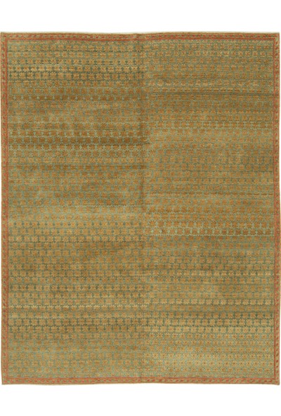 Bespoky Oushak Yeşil 247X317 cm Geleneksel Oryantal Yün-Pamuk El Dokuma Alan Halısı