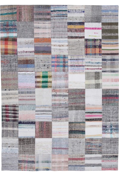 Bespoky Chaput 214X303 cm Patchwork Yün-Pamuk El Dokuma Kilim Alan Halısı Bespoky Chaput 214X303 cm Patchwork Yün-Pamuk El Dokuma Kilim Alan Halısı