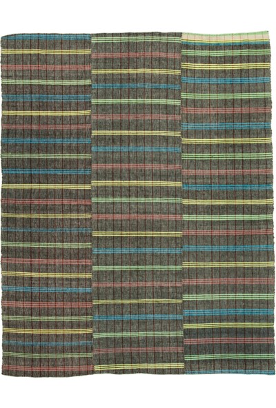 Bespoky Bhez 186X235 cm Çizgili Yün-Pamuk El Dokuma Kilim Alan Halısı