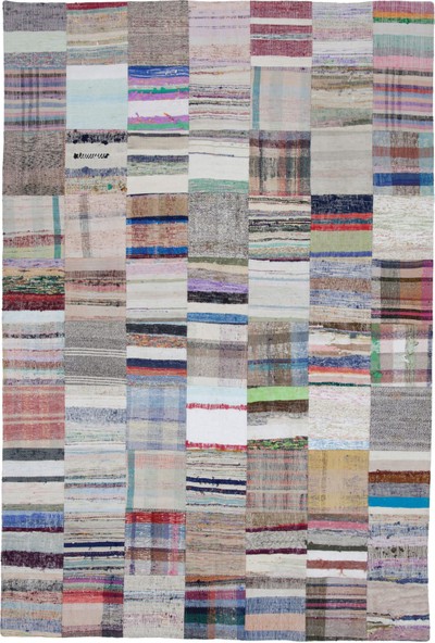 Bespoky Chaput 200X298 cm Patchwork Yün-Pamuk El Dokuma Kilim Alan Halısı Bespoky Chaput 200X298 cm Patchwork Yün-Pamuk El Dokuma Kilim Alan Halısı