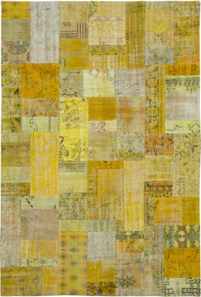 Bespoky Fourtypatch Sarı 203X302 cm Patchwork Yün-Pamuk El Dokuma Alan Halısı Bespoky Fourtypatch Sarı 203X302 cm Patchwork Yün-Pamuk El Dokuma Alan Halısı