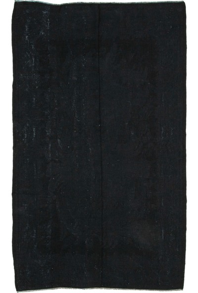 Bespoky Jijim Siyah 193X321 cm Geometrik Keçi Yünü Pamuk El Dokuma Kilim Alan Halısı