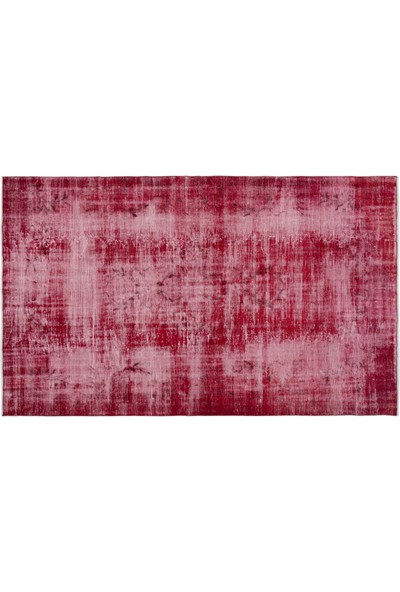 Bespoky Vintage Kırmızı 187X295 cm Nostaljik Yün Pamuk El Dokuma Alan Halısı