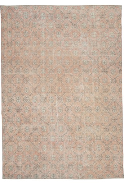 Bespoky Vintage Xl Turuncu 222X317 cm Geleneksel Oryantal Yün-Pamuk El Dokuma Alan Halısı