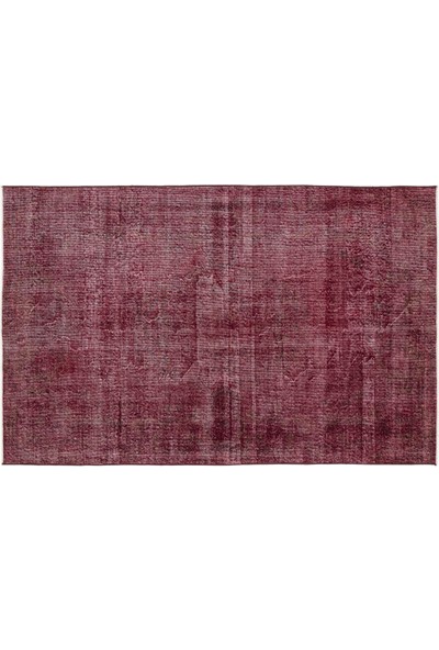 Bespoky Vintage Kırmızı 178X279 cm Nostaljik Yün Pamuk El Dokuma Alan Halısı