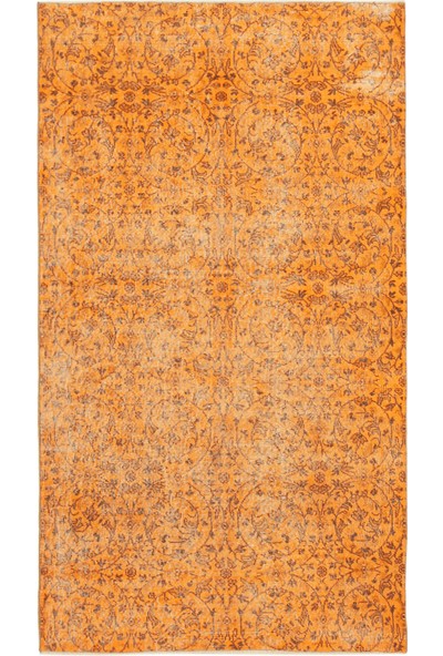 Bespoky Overdyed Turuncu 152X264 cm Nostaljik Boyalı Yün-Pamuk El Dokuma Alan Halısı