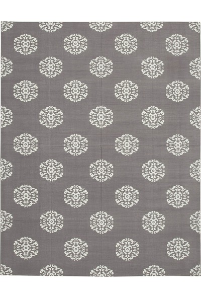 Bespoky Dhurrie Gri 278X355 cm Geometrik Yün-Pamuk El Dokuma Kilim Alan Halısı Bespoky Dhurrie Gri 278X355 cm Geometrik Yün-Pamuk El Dokuma Kilim Alan Halısı