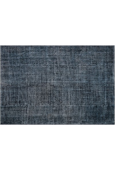 Bespoky Vintage Gri 214X310 cm Nostaljik Yün Pamuk El Dokuma Alan Halısı