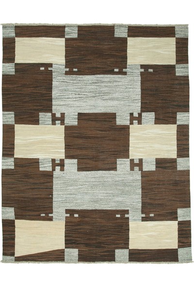 Bespoky Mohair Kahve 247X316 cm Göçebe Yün-Pamuk El Dokuma Kilim Alan Halısı
