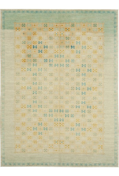 Bespoky Oushak Yeşil 250X333 cm Geleneksel Oryantal Yün-Pamuk El Dokuma Alan Halısı Bespoky Oushak Yeşil 250X333 cm Geleneksel Oryantal Yün-Pamuk El Dokuma Alan Halısı